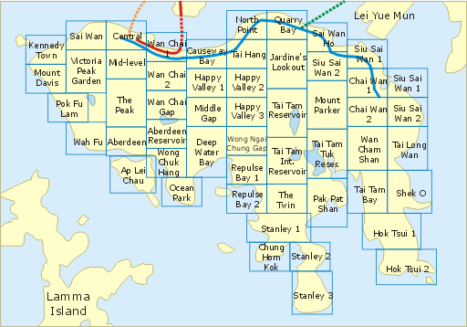 Hong Kong Island Area Map