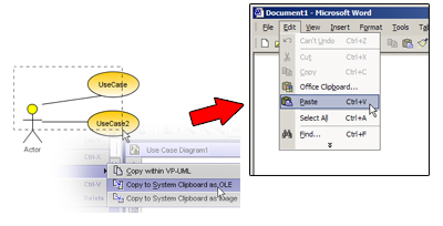 OLE Support in Visual Paradigm for UML