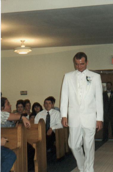 aaron coming up the aisle in ohio the groom comes up the aisle first ...