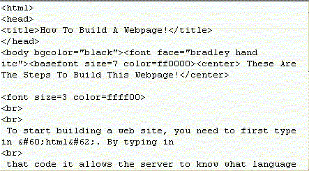 How To Build A Webpage!