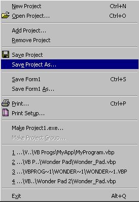 To save any project click on the file menuand click on "Save Project As ...