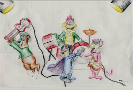 Punk Rockers Yogi and his friends are now a punk rock band