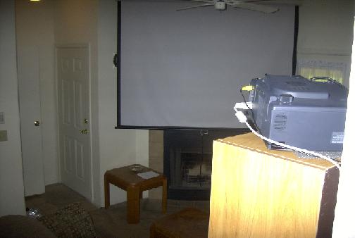 You can mount the screen anywhere (we have ours over the fire place ...