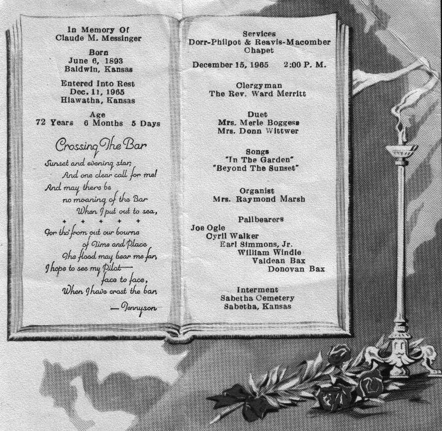 Claude M. Messinger Memorial