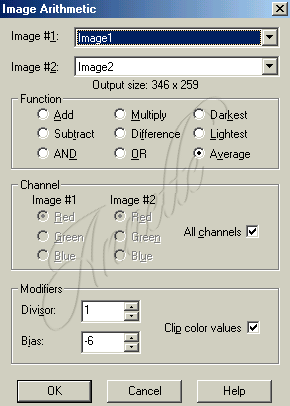Image Arithmetic with Kaleidoscope Frame