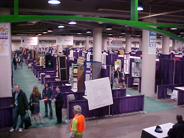 A view of the ISEF floor, it goes on and on... there are so many ...