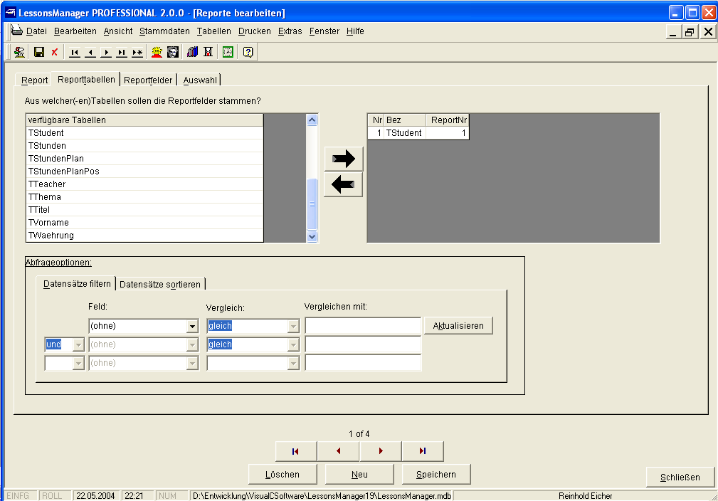 Berichte erstellen und bearbeiten