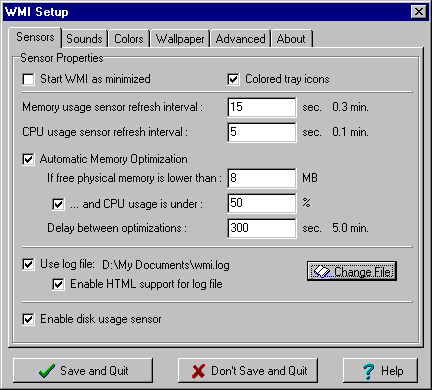 WMI User's Guide - Using Setup