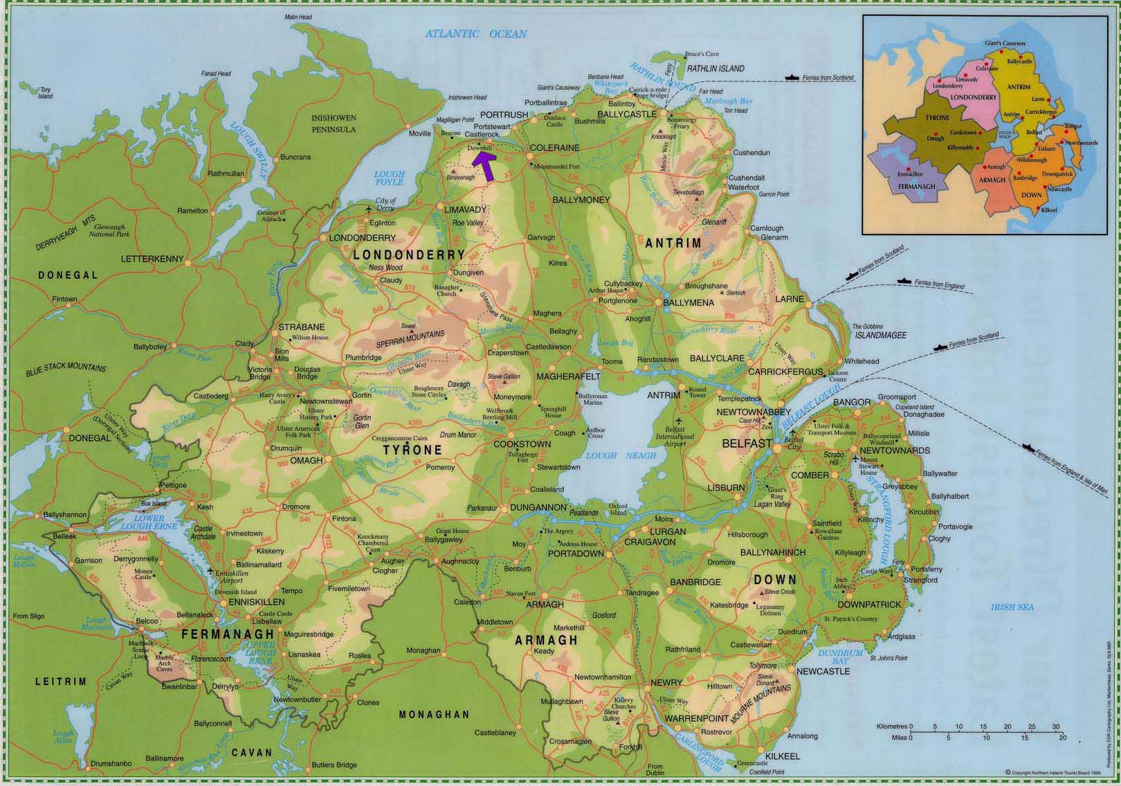 Portrush Ireland Map