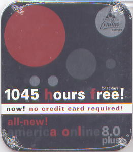 Old AOL CD Disk Tin Collection Photos