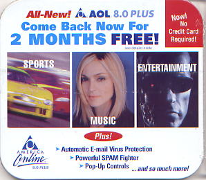 Old AOL CD Disk Tin Collection Photos