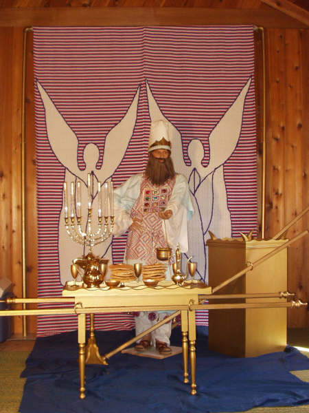 TABLE OF SHEWBREAD, LAMPSTAND, HIGH PRIEST AND ALTAR OF INCENSE