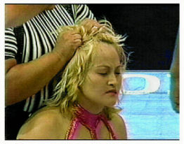 Lady Apache gets knocked out by Martha Villalobos.Martha ties up Lady ...