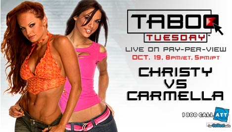 We just learned on RAW that at Taboo Tuesday, Christy will be fighting Carmella in one of three ...