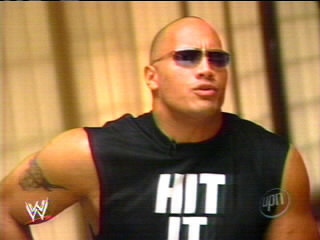 The Rock appears on the titantron