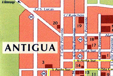 La Antigua Guatemala Map