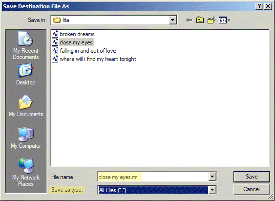 Encoding your wav to real audio
